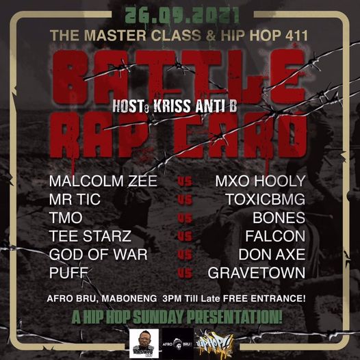 The Master Class & Hip Hop 411: Battle rap card | Music In Africa
