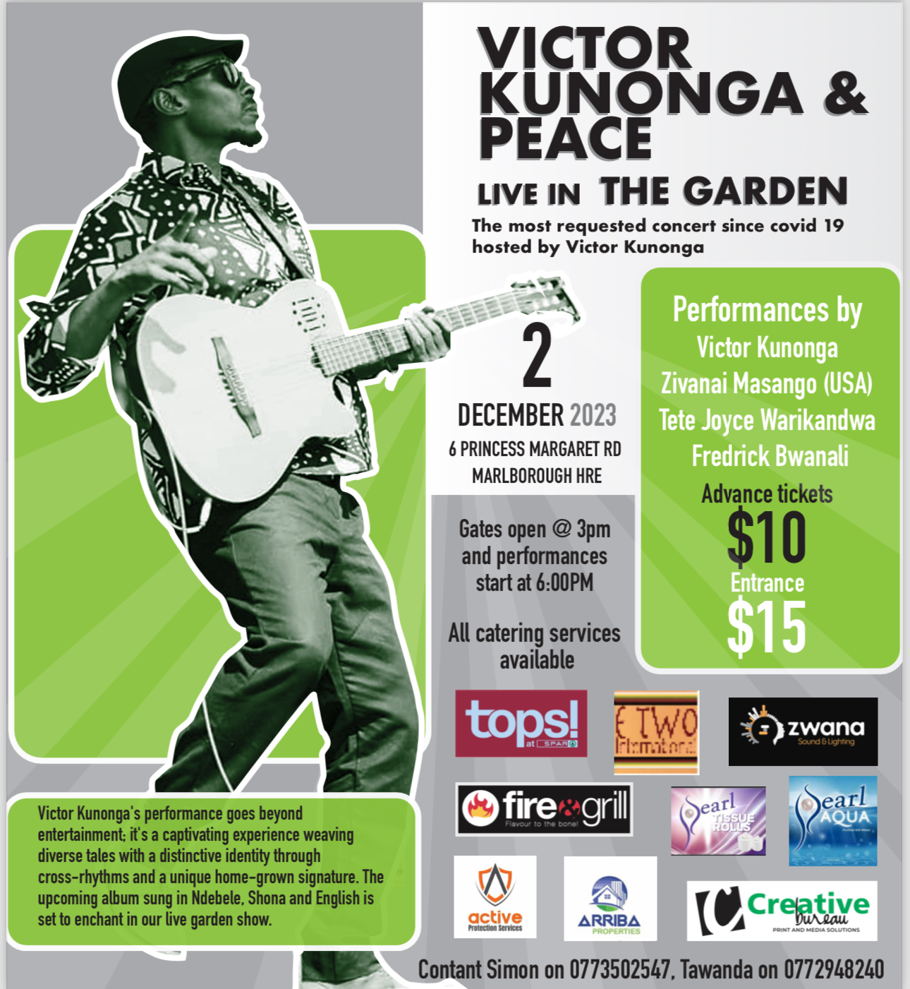 Live in The Garden with Victor Kunonga | Music In Africa